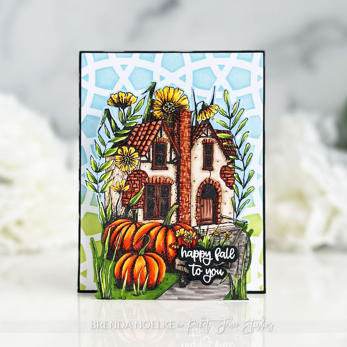 Autumn Escape Stamp with Coordinating Die Set – Picket Fence Studios