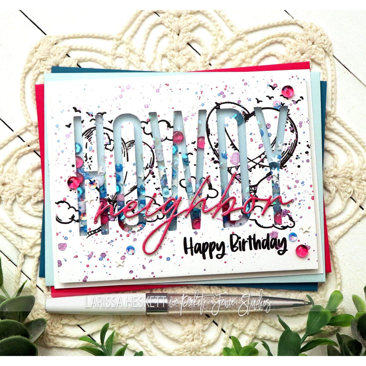 Howdy Neighbor Word Die Set – Picket Fence Studios