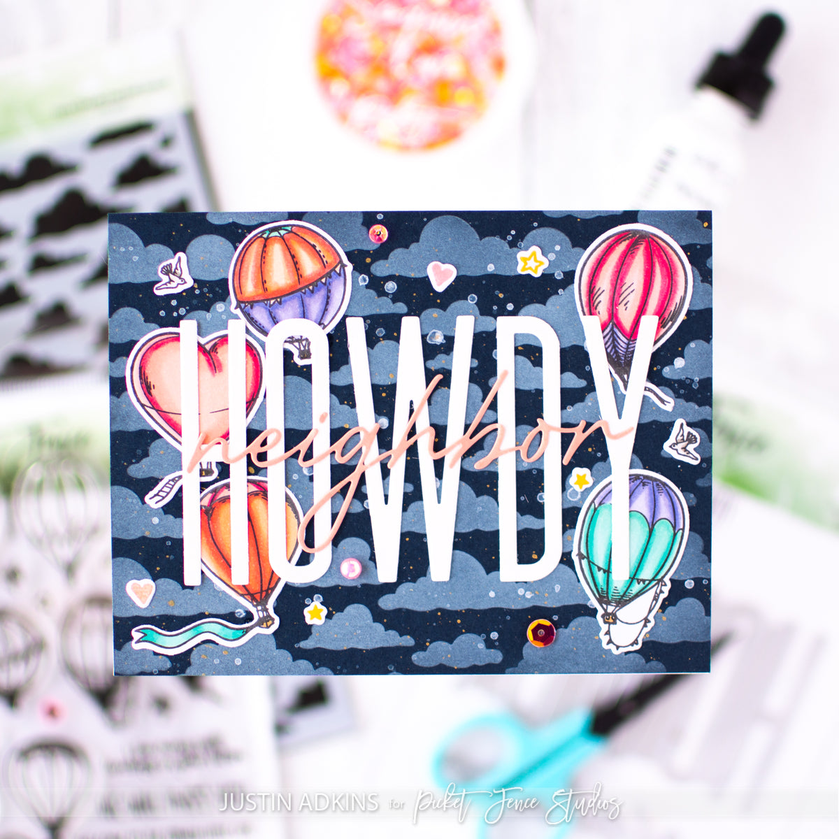 Howdy Neighbor Word Die Set – Picket Fence Studios