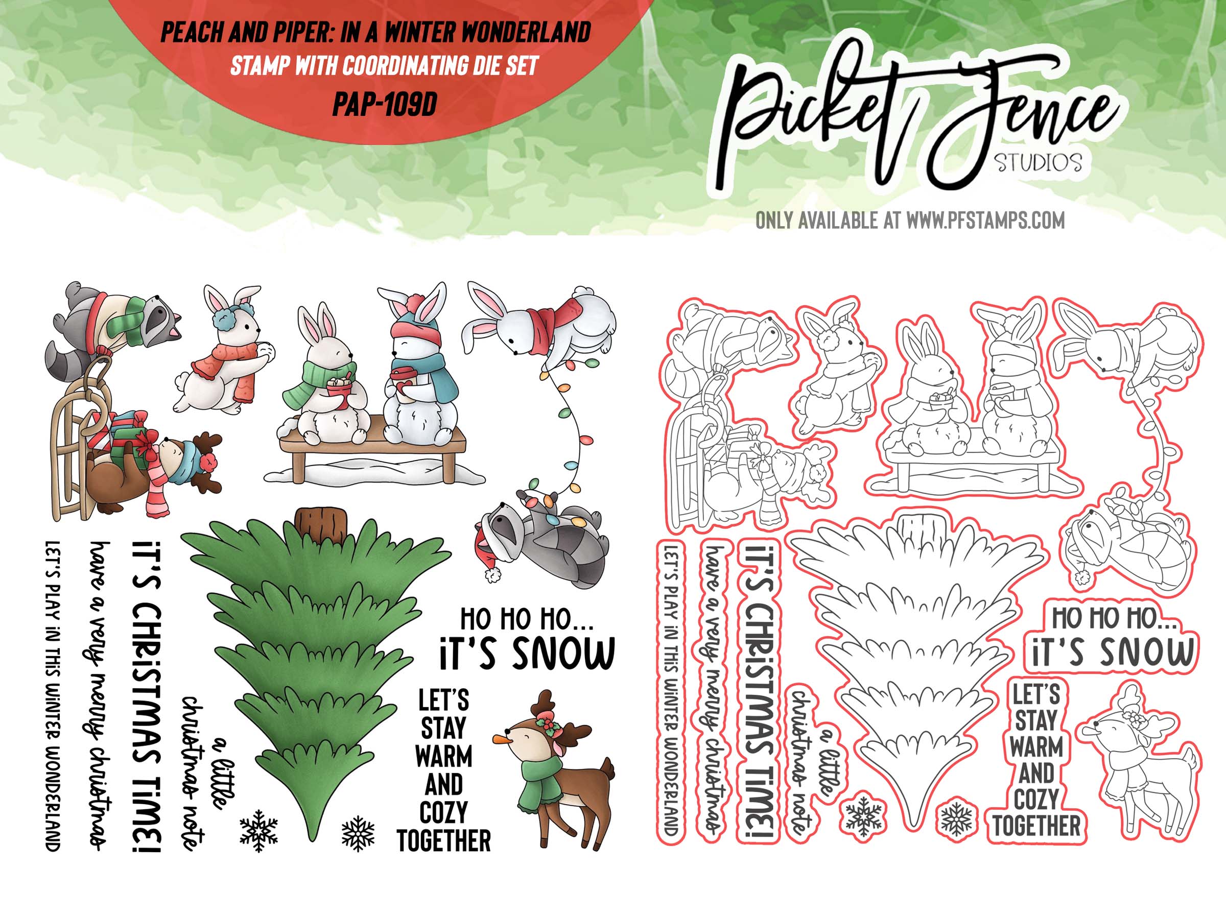 Peach and Piper: In a Winter Wonderland with Coordinating Die Set ...