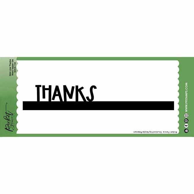 Thanks Word Topper Die – Picket Fence Studios