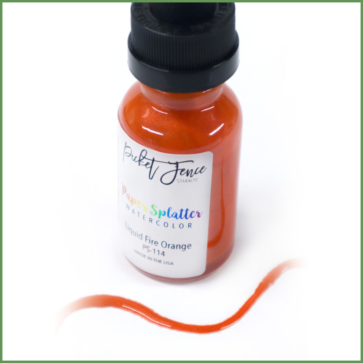 Paper Splatter - Liquid Fire Orange – Picket Fence Studios