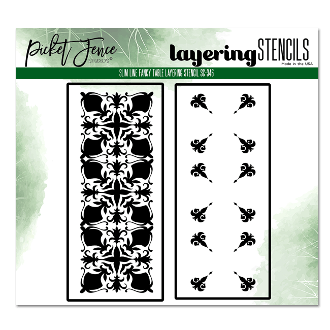 Slim Line Fancy Table Layering Stencils – Picket Fence Studios