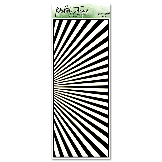 Slim Line Horizontal Rays of Sun Stencil – Picket Fence Studios